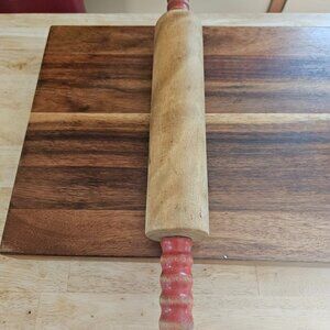 Kitchen | Vintage Rolling Pin With Red Handles | Poshmark